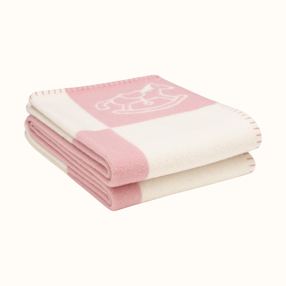 Hermes Wool Cashmere Adada Avalon Blanket Rose Lilas – ROOYAS